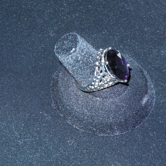 ROJ | Jewelry | 8ct Amethyst 925 Sterling Silver Ring | Poshmark